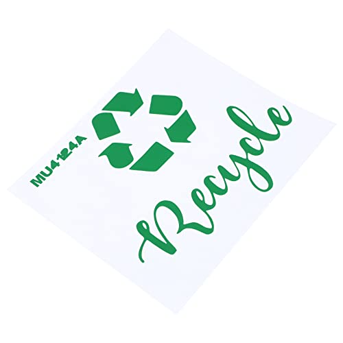 Garbage Waste Decal Recycle Trash Bin Sticker Green: Recycle Sign Decal ...
