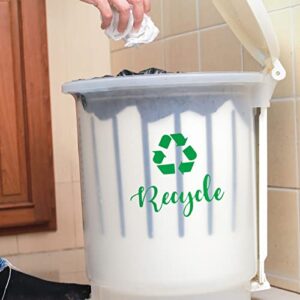Garbage Waste Decal Recycle Trash Bin Sticker Green: Recycle Sign Decal ...