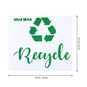 Garbage Waste Decal Recycle Trash Bin Sticker Green: Recycle Sign Decal ...