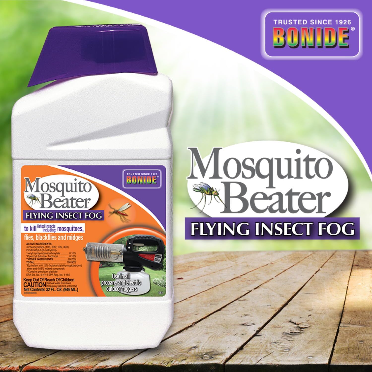 Bonide Mosquito Beater Flying Insect Fog, 32 oz Concentrate Kills ...