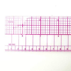 Westcott Beveled Graph Ruler, English/Metric, 2 x 18", Transparent (B ...