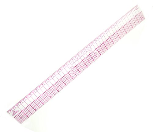 Westcott Beveled Graph Ruler, English/Metric, 2 x 18", Transparent (B ...