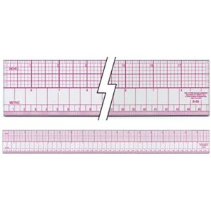 Westcott Beveled Graph Ruler, English/Metric, 2 x 18