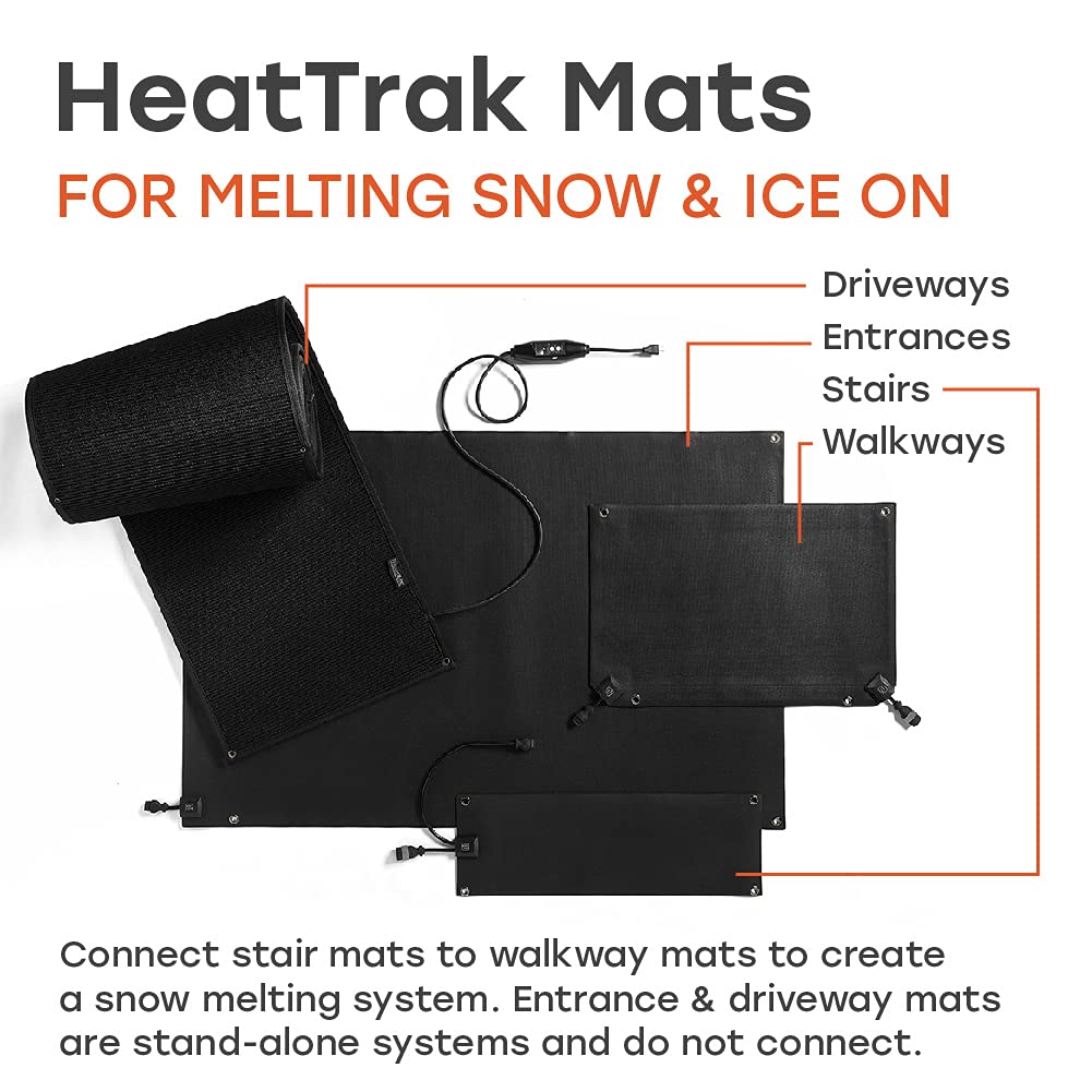 HeatTrak Heated Snow Melting Mats - Heated Outdoor Mats for Walkways ...