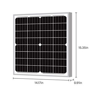 Newpowa 20W 12V Solar Panel High-Efficiency Monocrystalline 12V PV ...