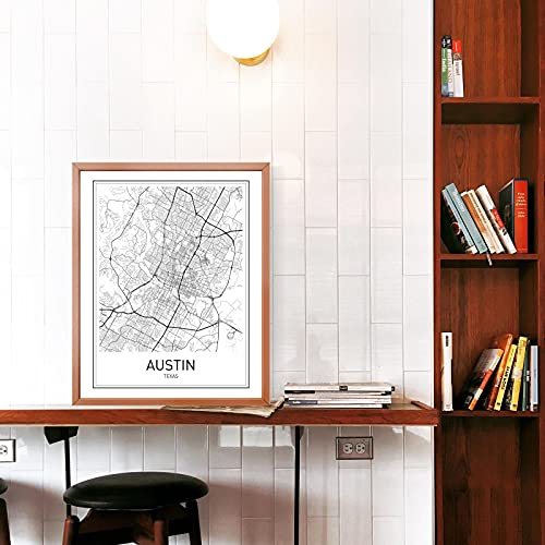 Austin Map Print City Maps of Austin Art Print Map Poster Texas Map ...