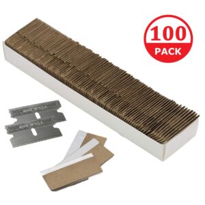 WEUPE Razor Blades Utility: Single Edge Razor Blades 100 Pack, Razor ...