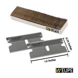 WEUPE Razor Blades Utility: Single Edge Razor Blades 100 Pack, Razor ...
