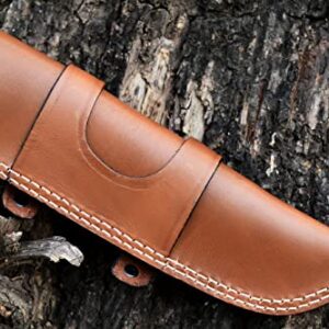 Ottoza Handmade Leather Knife Sheath RIGHT HAND Bushcraft Knife Sheath - Hunting Knife Sheath ...