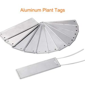 Coolrunner Plant Labels, Aluminum Plant Tags with 6 Inch Wires (100 ...