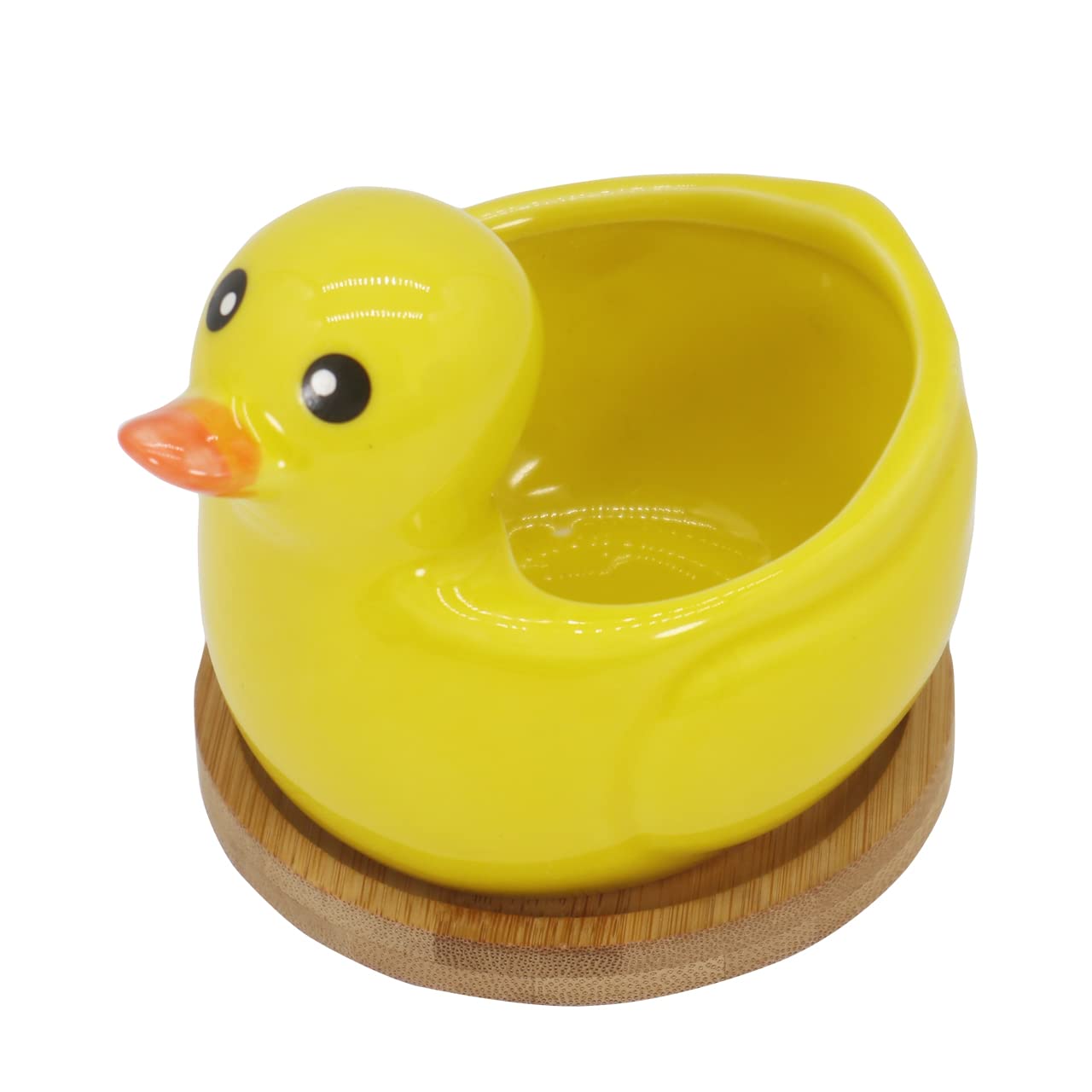 Gemseek Cute Duck Succulent Planter Pot with Drainage Tray, Yellow ...