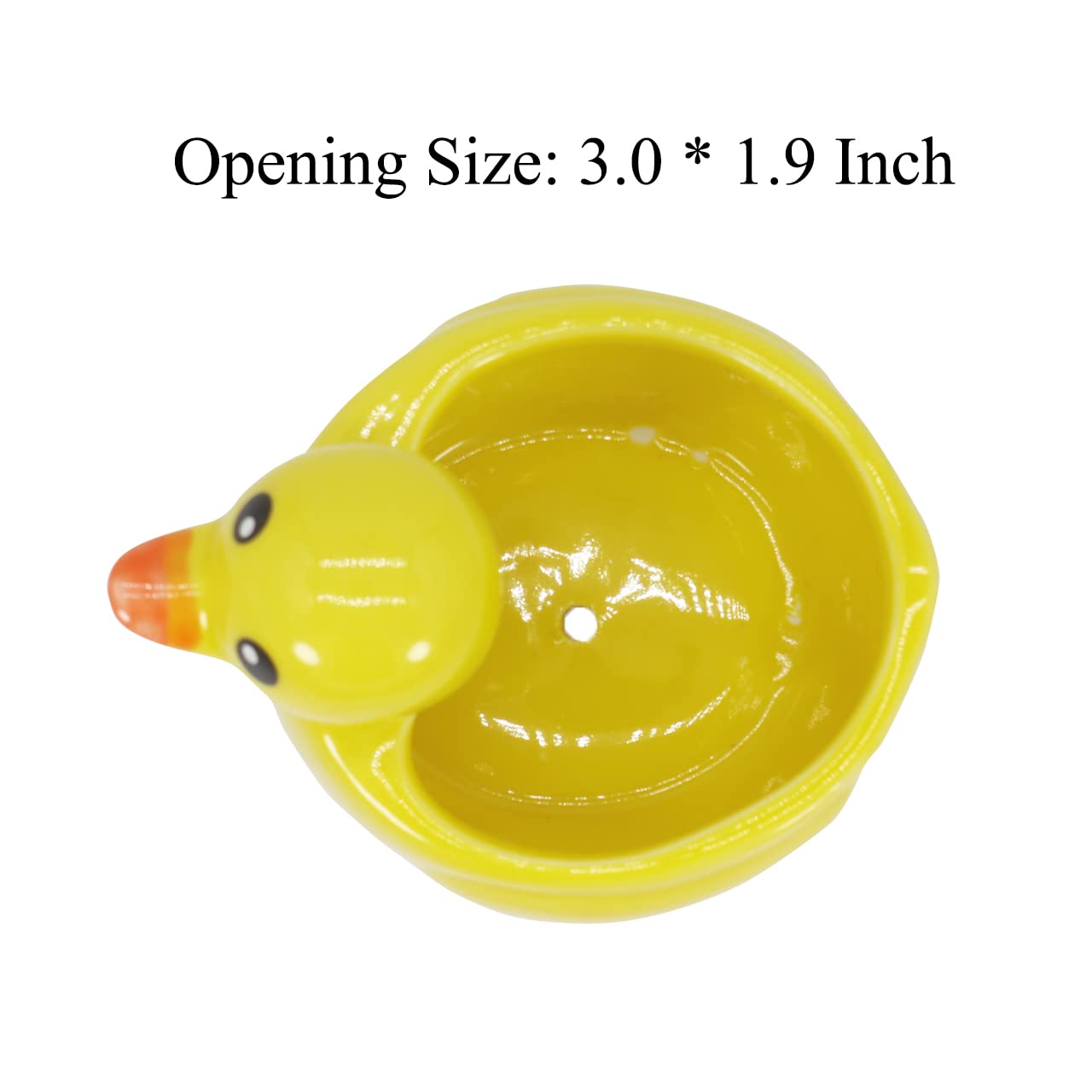 Gemseek Cute Duck Succulent Planter Pot with Drainage Tray, Yellow ...