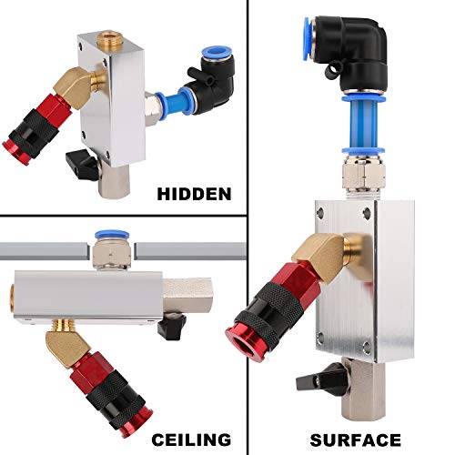 Hromee Compressed Air Outlet Kit for 1/2-Inch Tubing System with 1/4 ...