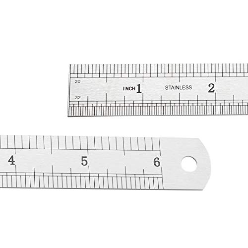 uxcell Straight Ruler 150mm 6 Inch 200mm 8 Inch 300mm 12 Inch Metric ...
