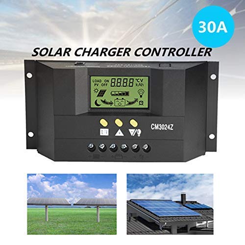 CM3024Z PWM Intelligent Solar Panel Charge Controller Regulator LCD Display 12V 24V 30A PVC — 🛍️ ...