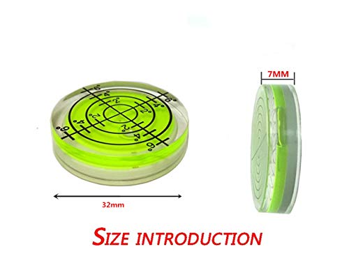 32x7mm Mini Circular Thin Bullseye Level Bubble With Degree Marked ...