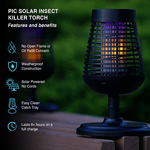 PIC Solar Insect Killer Torch (DFST), Bug Zapper and Flame Accent Light ...