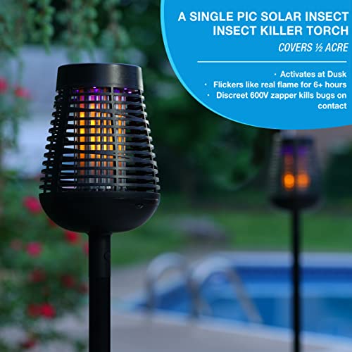 PIC Solar Insect Killer Torch (DFST), Bug Zapper and Flame Accent Light ...