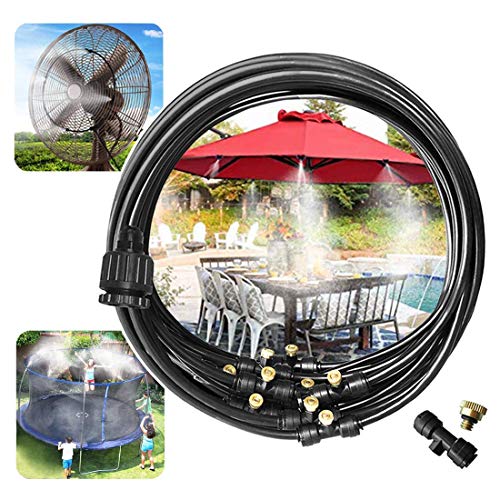 Shinea Misting Cooling System 32.8ft with 12 Copper Metal Mist Nozzles ...