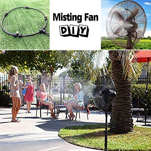 Shinea Misting Cooling System 32.8ft with 12 Copper Metal Mist Nozzles ...
