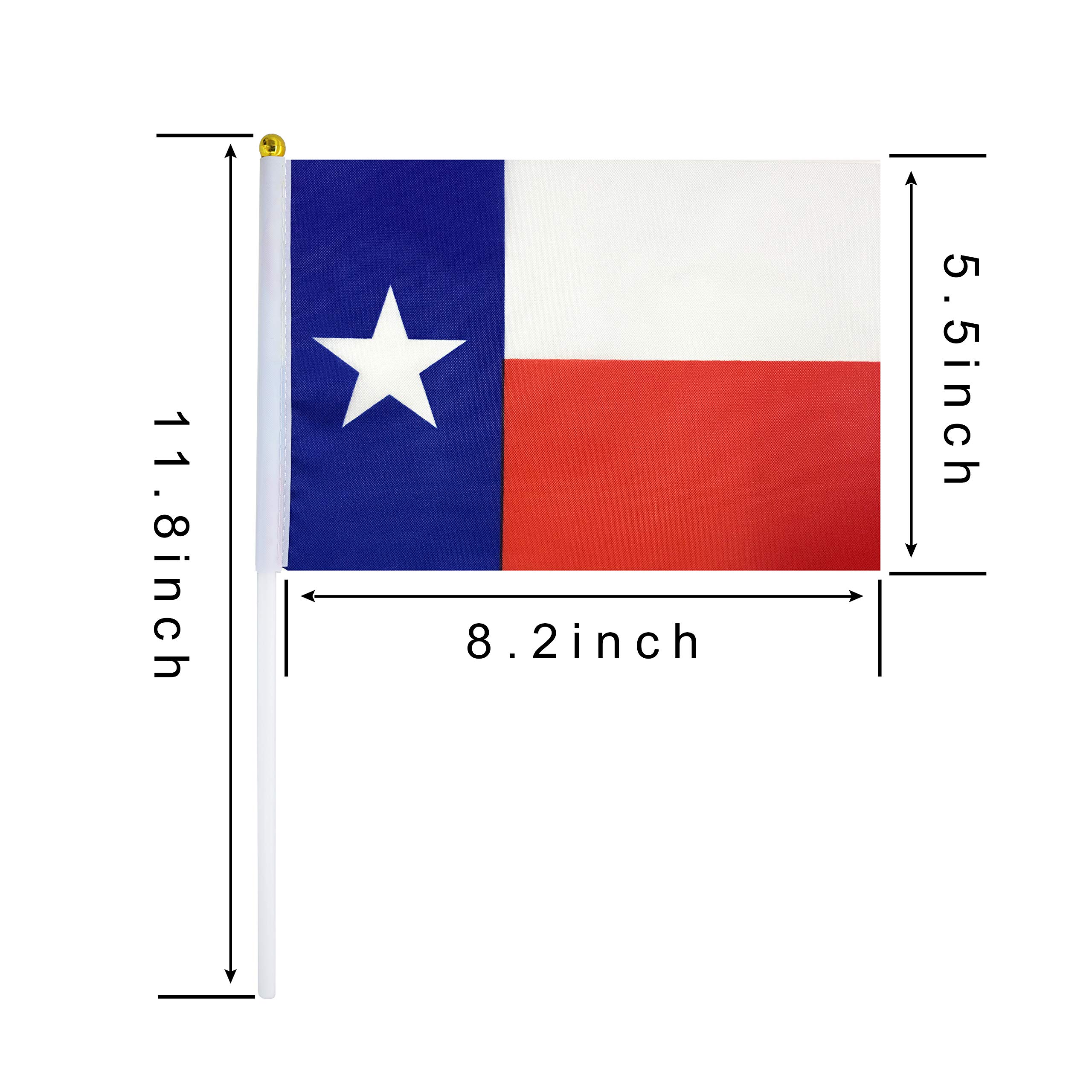 LoveVC Texas State Flag Small Mini Texas Stick Flags,25 Pack — 🛍️ The ...
