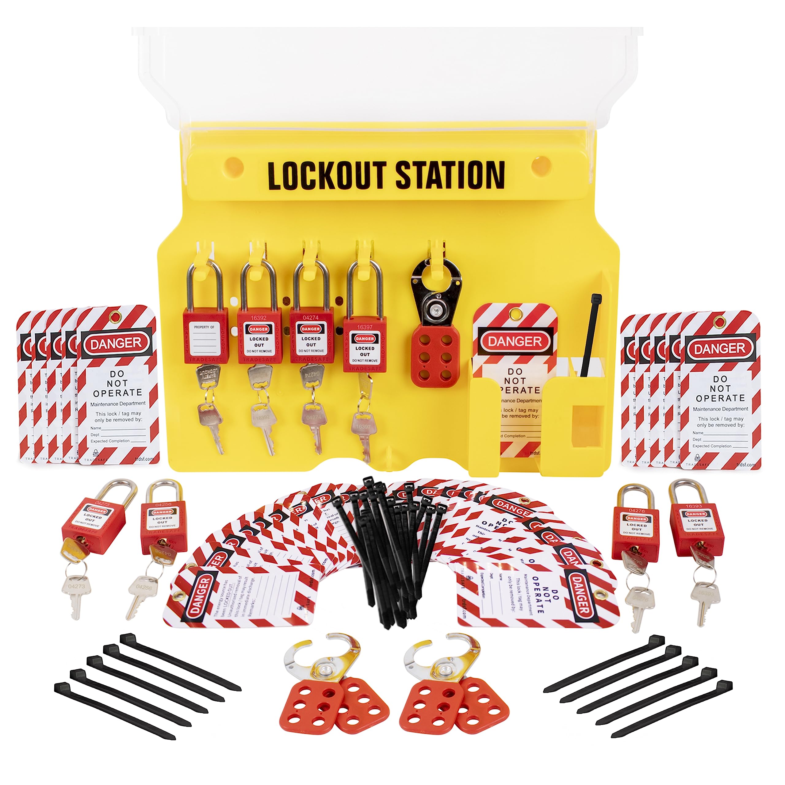 TRADESAFE Lockout Tagout Station with Loto Devices - Lock Out Tag Out ...
