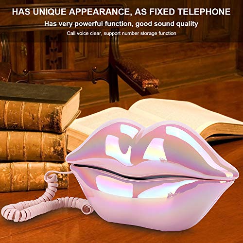 Home Desk Telephone, Mouth Lip Shaped Landline Phone,Electroplating ...