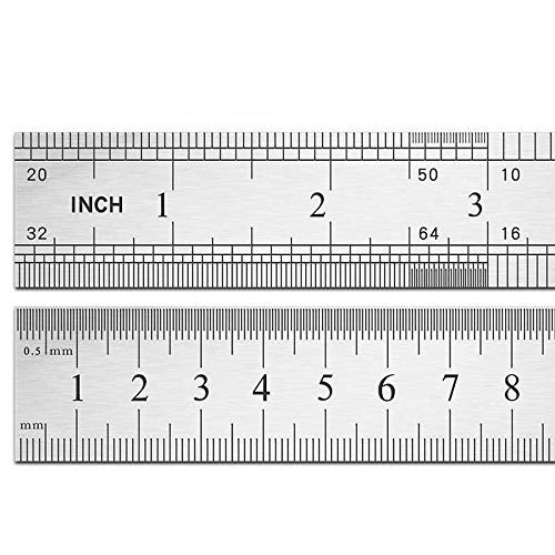 Large Stainless Steel Ruler Rule Measuring Measure Straight Edge 1 ...