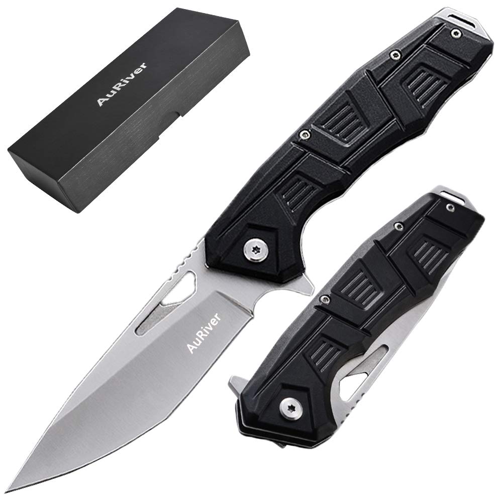 AuRiver EDC Pocket Knife, EXTREMELY SHARP Folding Knives with 3.7inch ...