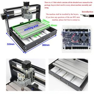RATTMMOTOR CNC 3018 PRO CNC Wood Router Machine Kit GRBL Control 3 Axis ...