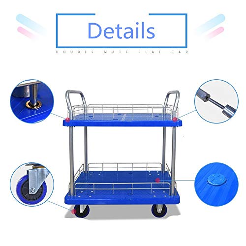 Portable Folding Handcart Double-Layer Trolley Three-Layer Flatbed ...