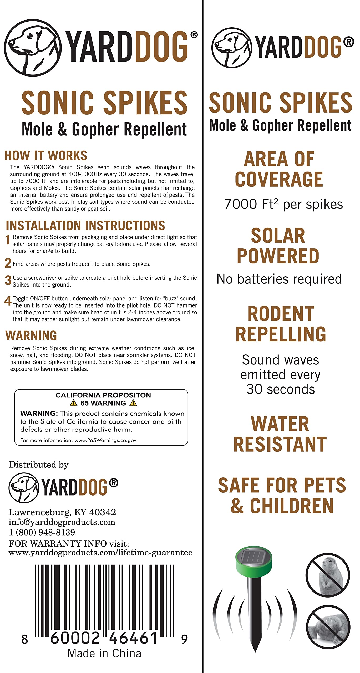 Sonic Spike Mole Gopher Vole Pest Repellent — 🛍️ The Retail Market