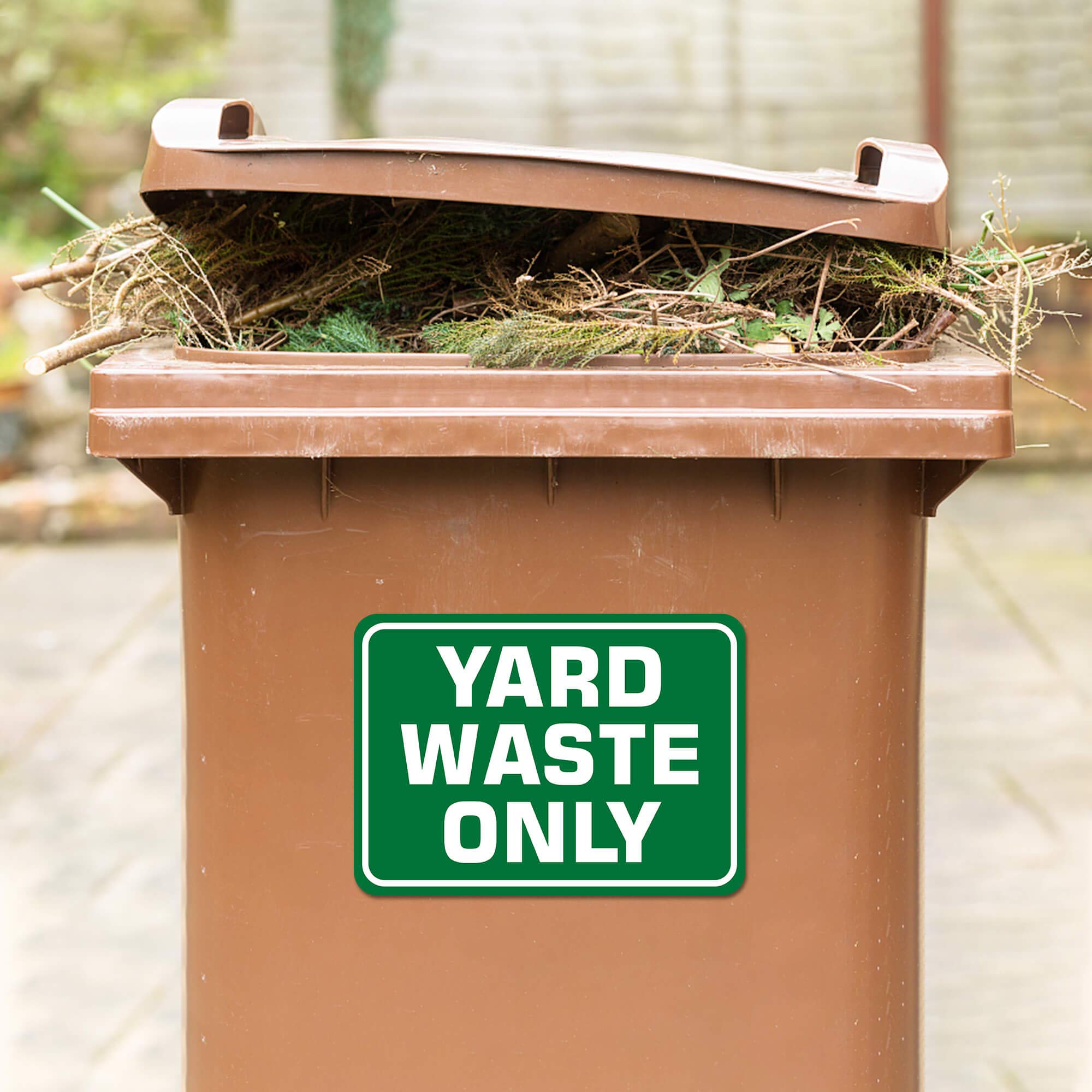 Yard Waste Sticker Yard Waste Only Signs 2 Pack 10" x 7" Recycle Yard ...