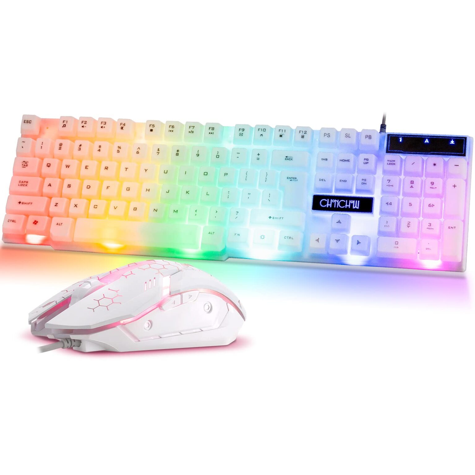 Keyboard and Mouse Gaming LED Wired Combo with Emitting Character ...