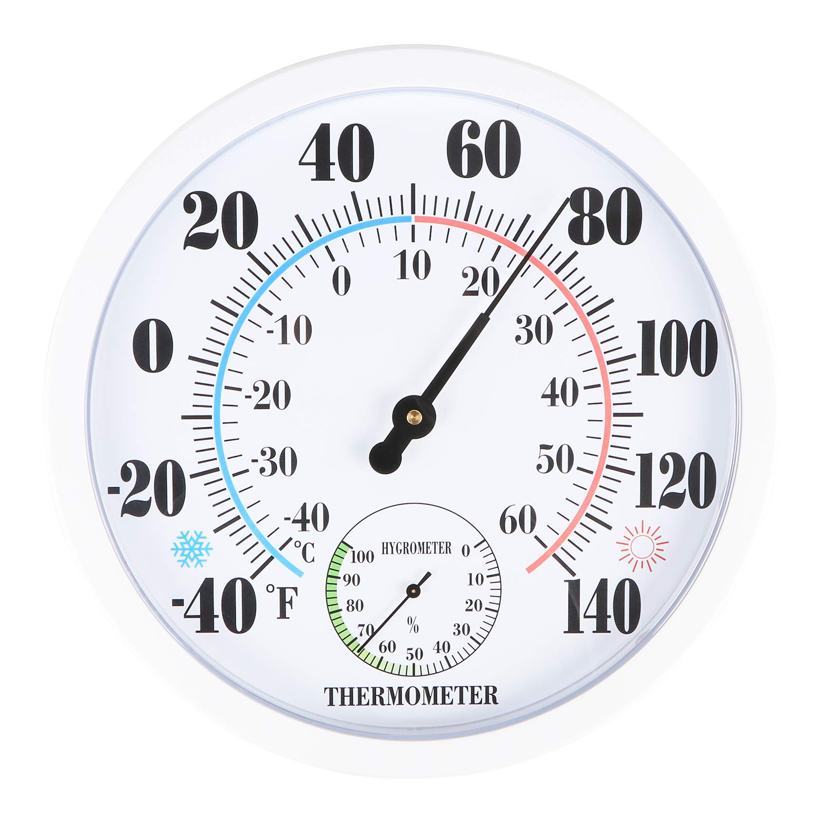 MUMTOP Indoor Outdoor Thermometer-Large Wall Thermometer - 10 inch ...