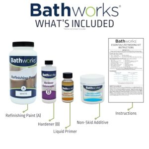 Bathworks Bathtub Refinishing Kit STANDARD 22 oz. Tub & Tile W/Non-Slip Protection WHITE — 🛍️ ...