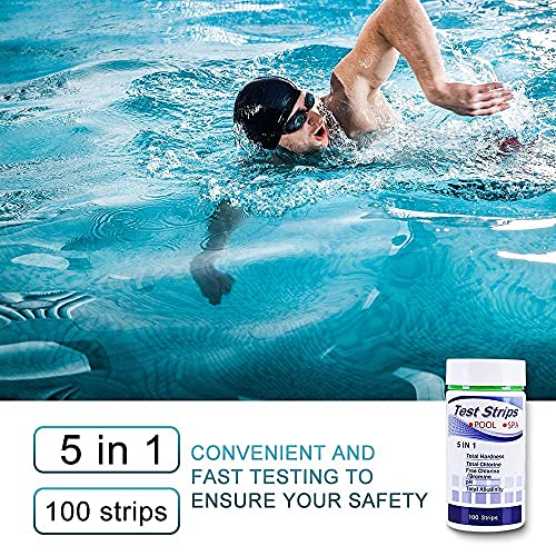 SuperCheck 5-in-1 Test Strips for Testing Chemicals Content in Pool and ...