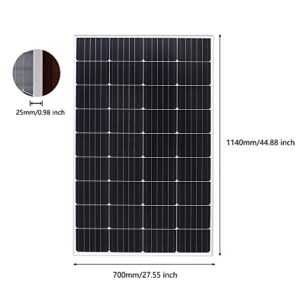 XINPUGUANG Solar Panel 150 Watt 12V Monocrystalline Solar Kit with 20A ...