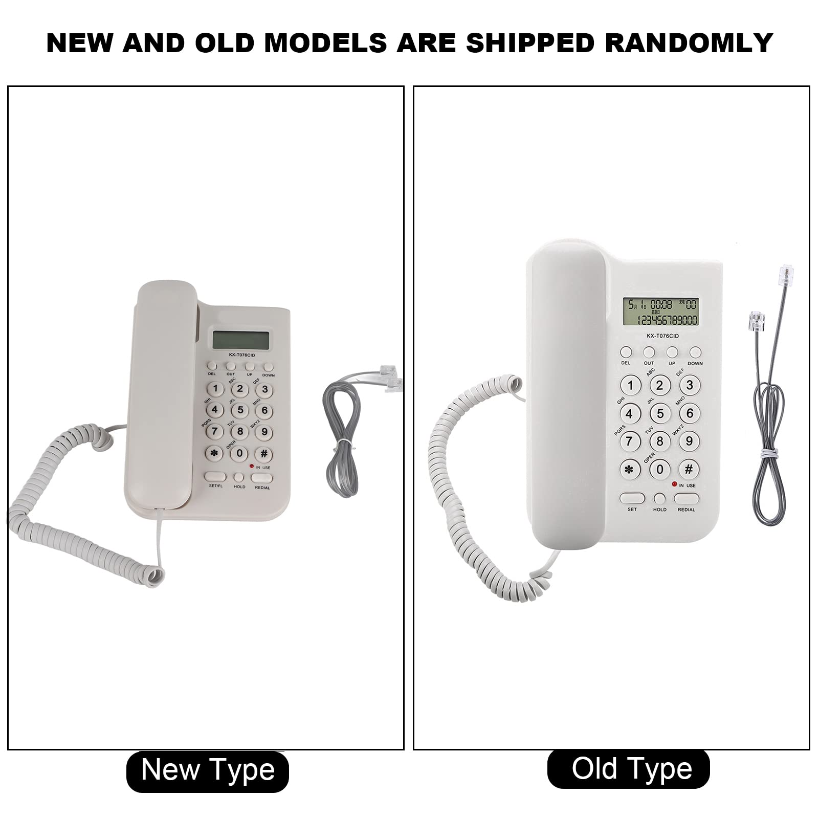 Landline Telephone, Home Hotel Wired Desktop Wall Phone Office ABS ...