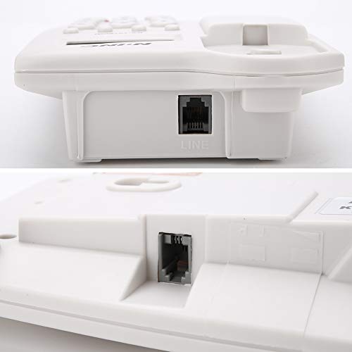 Landline Telephone, Home Hotel Wired Desktop Wall Phone Office ABS Landline Telephone with FSK ...