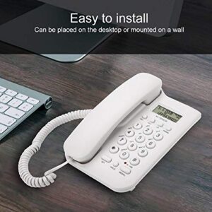 Landline Telephone, Home Hotel Wired Desktop Wall Phone Office ABS Landline Telephone with FSK ...