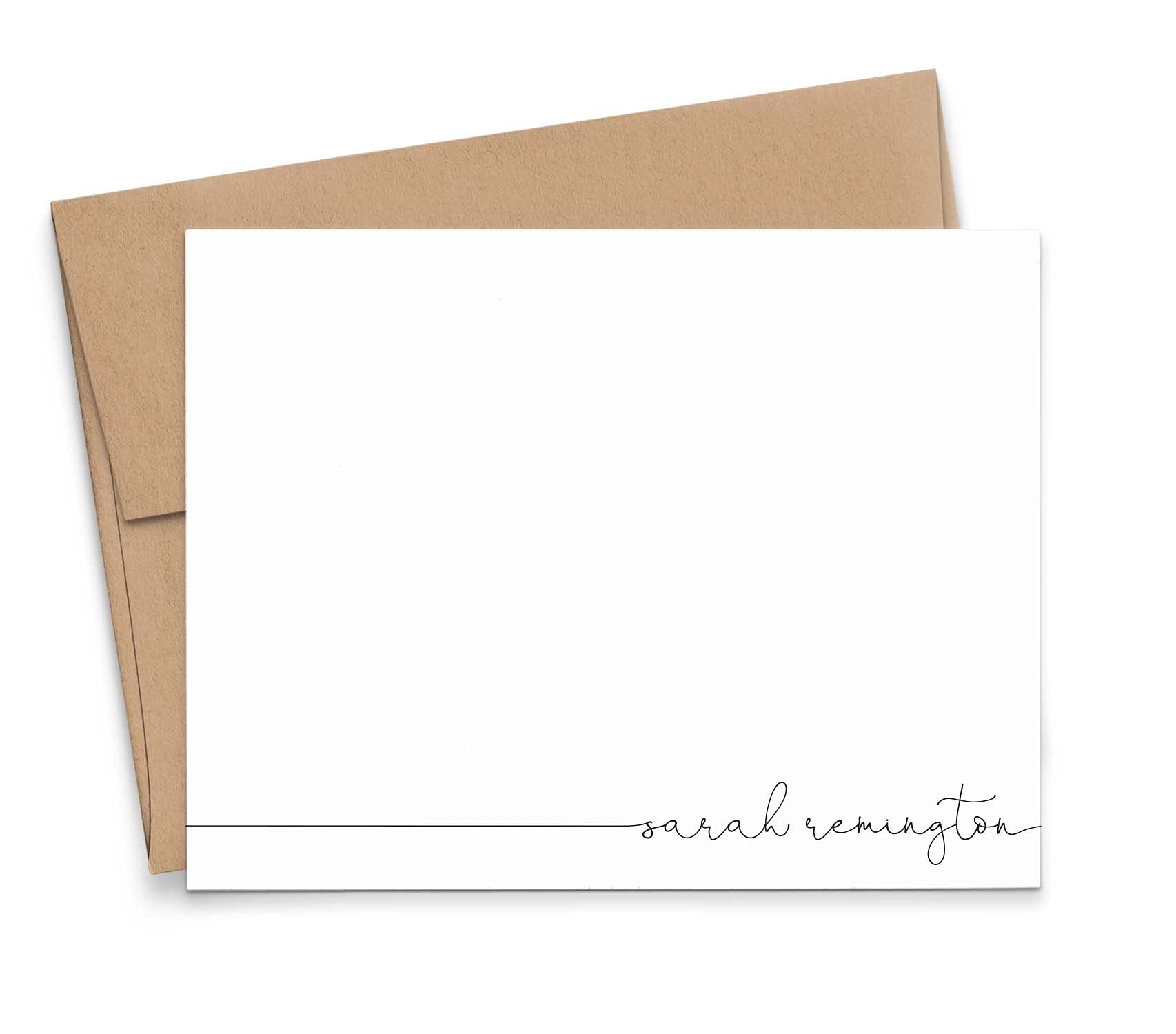 Elegant Personalized Stationery for Women, Personalized FLAT OR FOLDED Note Cards with Envelopes ...