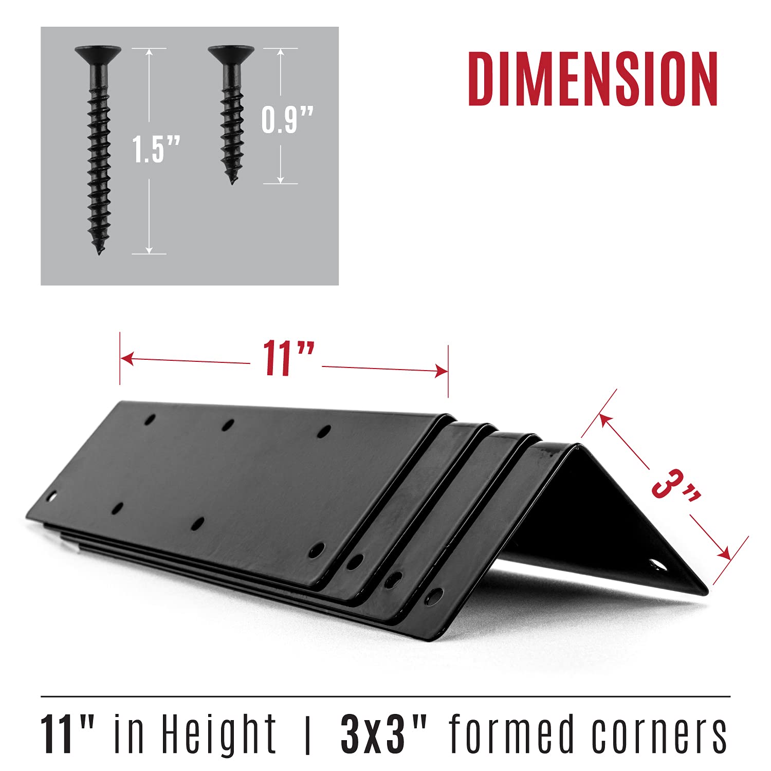 TIMOSA Raised Garden Bed Corner Brackets for 12''-16'' H Bed, Metal ...