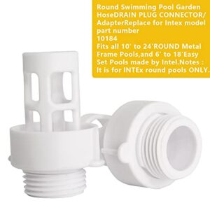 10184 Garden Hose Drain Plug Connector Fits for Intex Round Swimming ...