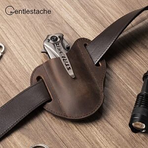 Gentlestache Leather Knife Sheaths for Belt, Pocket Knife Holder, EDC ...