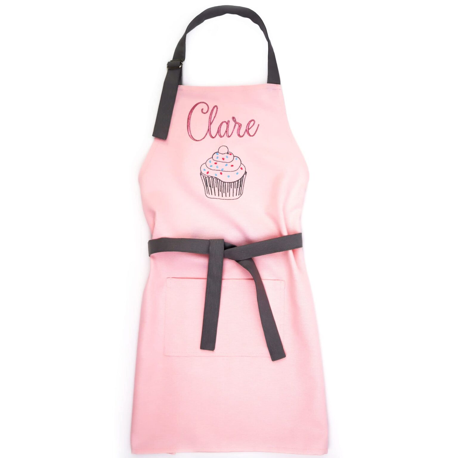 Kids Apron for Cooking Girl Embroidered Personalized Pink Teens Adults ...