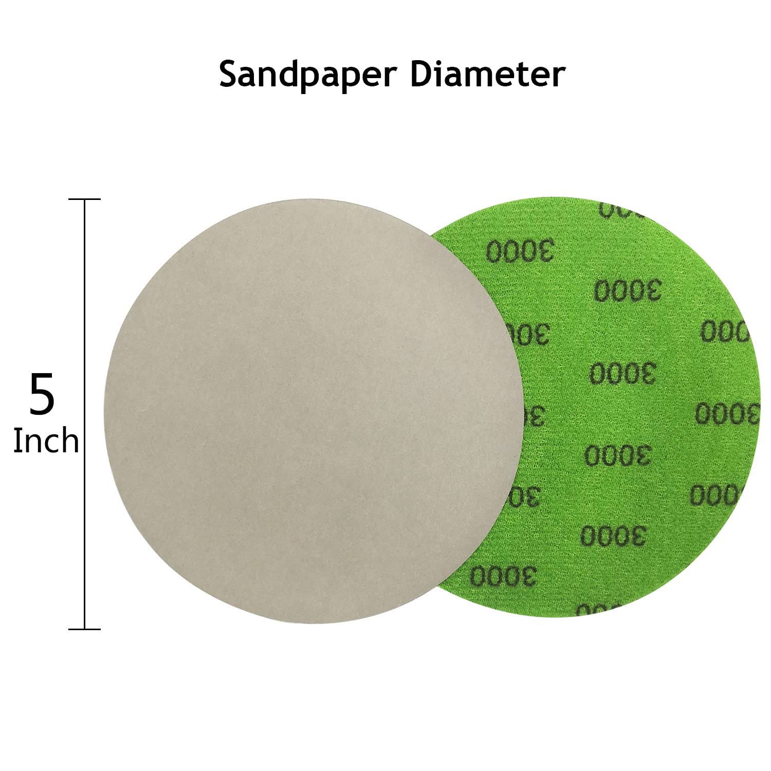 Sanding Disc Sandpaper, 5 Inch Hook & Loop Sandpaper, 3000 4000 5000 ...