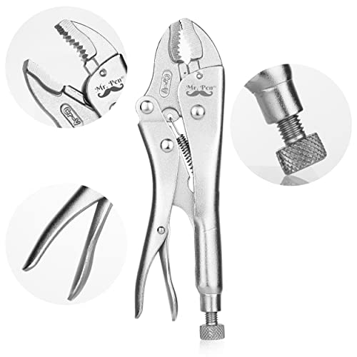 Mr. Pen- Locking Pliers, 7 Inch, Curved Jaw, Alloy Steel Locking Pliers ...