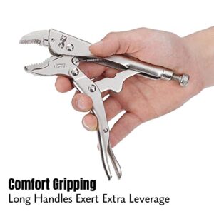 Mr. Pen- Locking Pliers, 7 Inch, Curved Jaw, Alloy Steel Locking Pliers ...