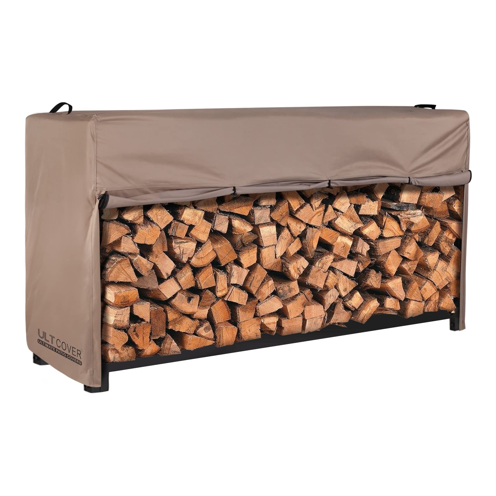 ULTCOVER Waterproof Firewood Racks Cover 8 Feet Heavy Duty Outdoor Logs ...